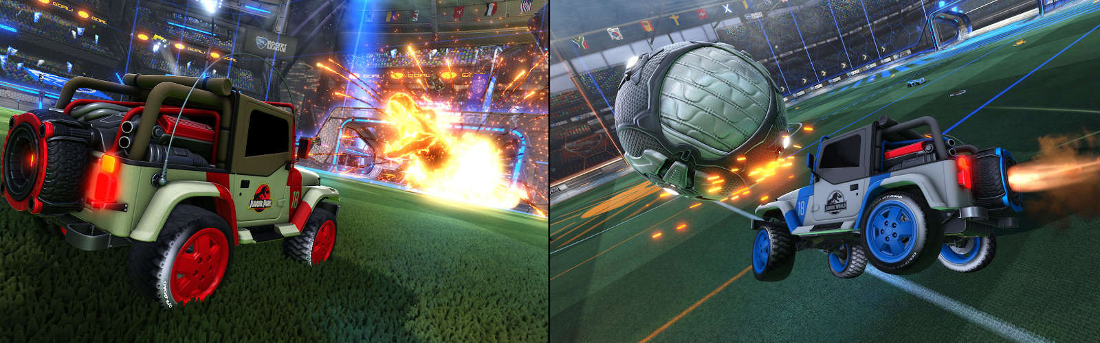 Peanut Butter And Awesome Jurassic World Jeep Wrangler Rocket League Dlc In Rocket League June 18