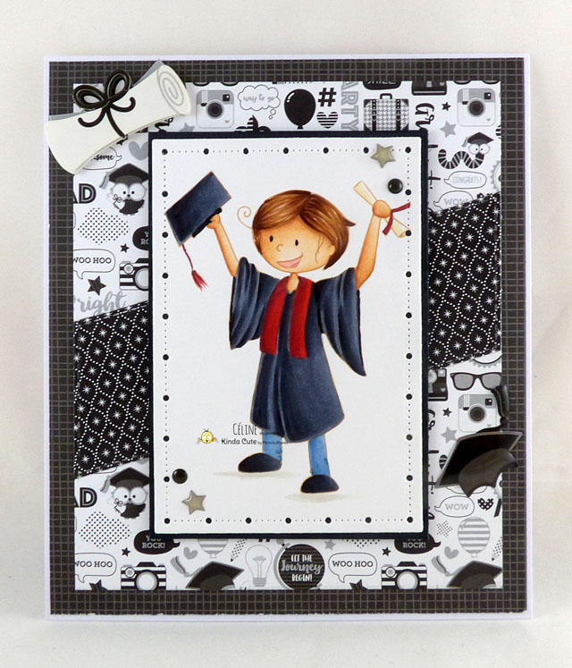 Passionnément Cartes: DT Kinda Cute by Patricia " Graduation day