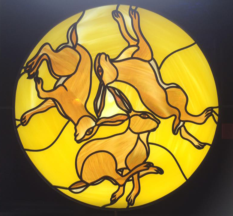 The THREE HARES: THREE HARES WINDOW