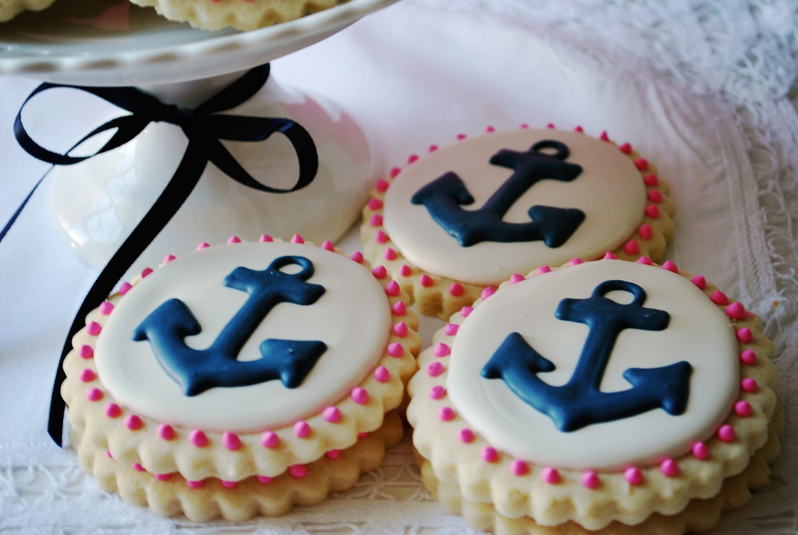 Goosie Girl: Anchor's Away (Pretty Navy & Pink Cookies)