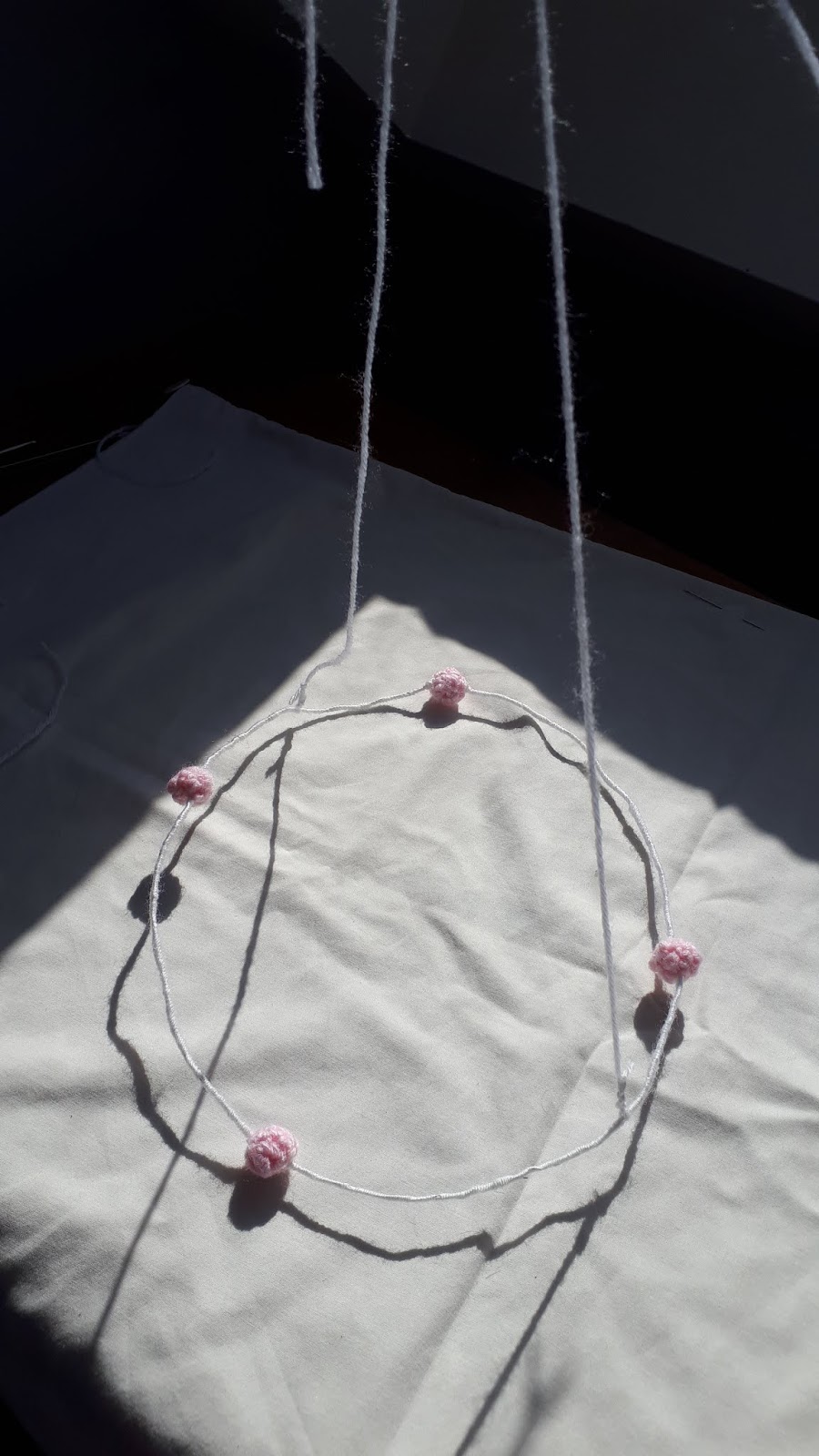 Adventures into Anatomical Crochet: Carbon atom mobile