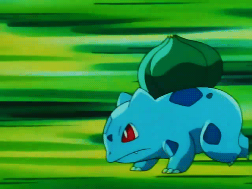 AKI GIFS: Gifs animados Bulbasaur (Pokémon)