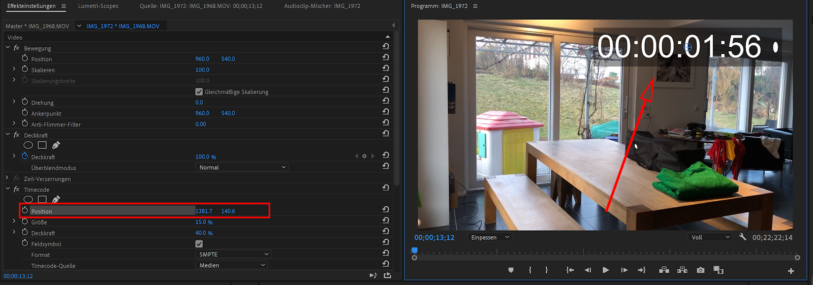 Die Sache mit dem Timecode in Adobe Premiere Pro
