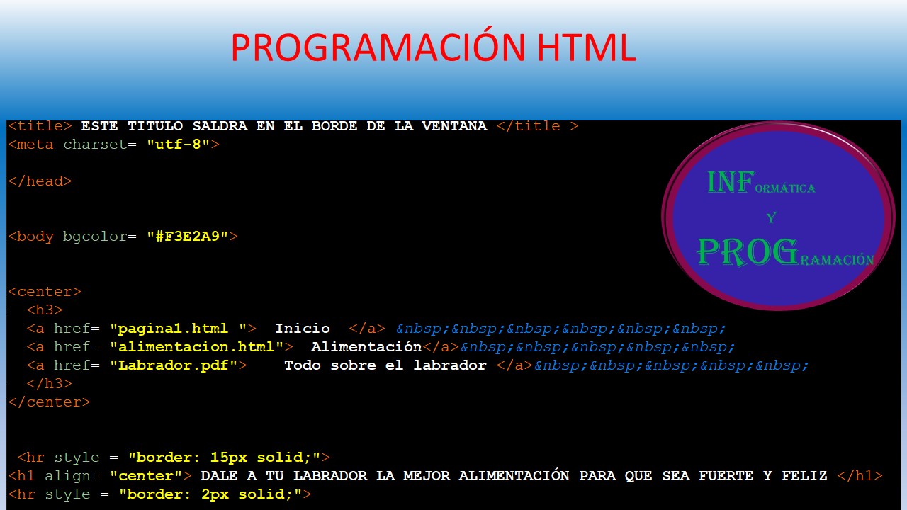 Tecnología de la Información : DESARROLLO WEB HTML