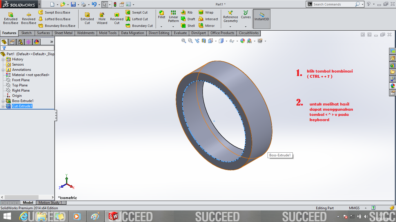 tutoriaal SolidWorks 2014 : Tutorial SolidWorks 2014 membuat bentuk ...