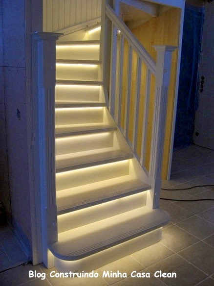 Construindo Minha Casa Clean: 20 Escadas Modernas com Iluminação!!!