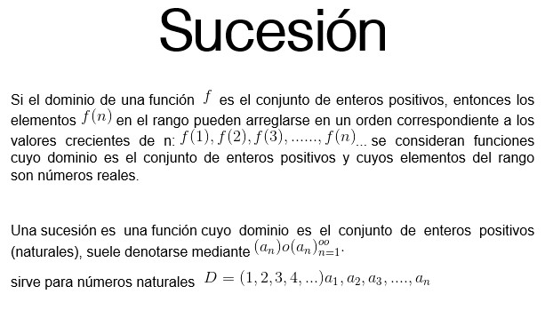 4.1 Definición de sucesión.
