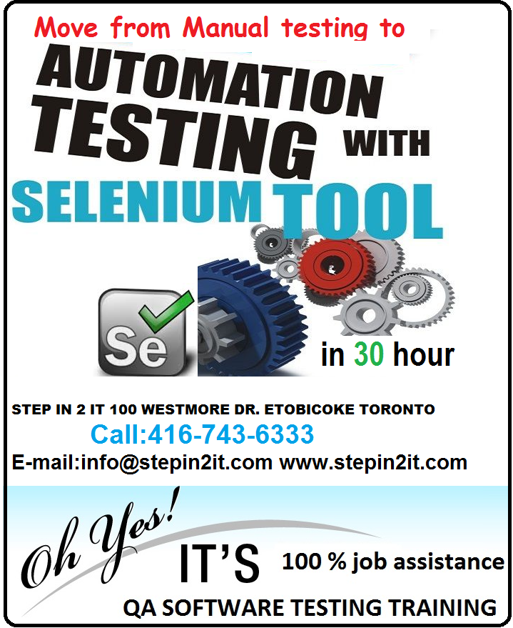 Selenium Testing Training Toronto Selenium Training And