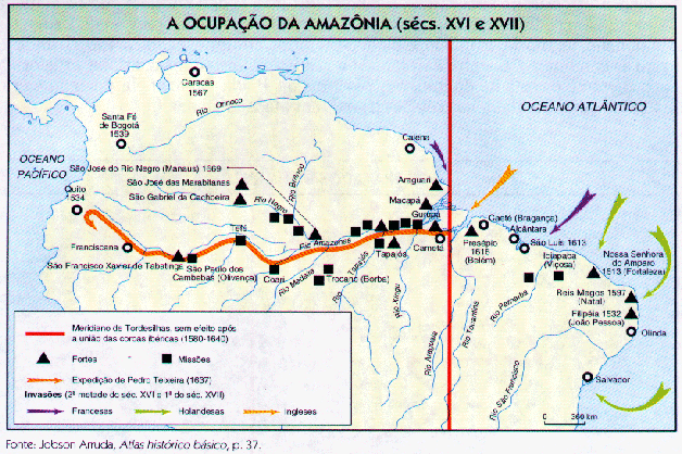 BRASIL COLONIAL - OCUPAÇÃO DA BACIA AMAZÔNICA