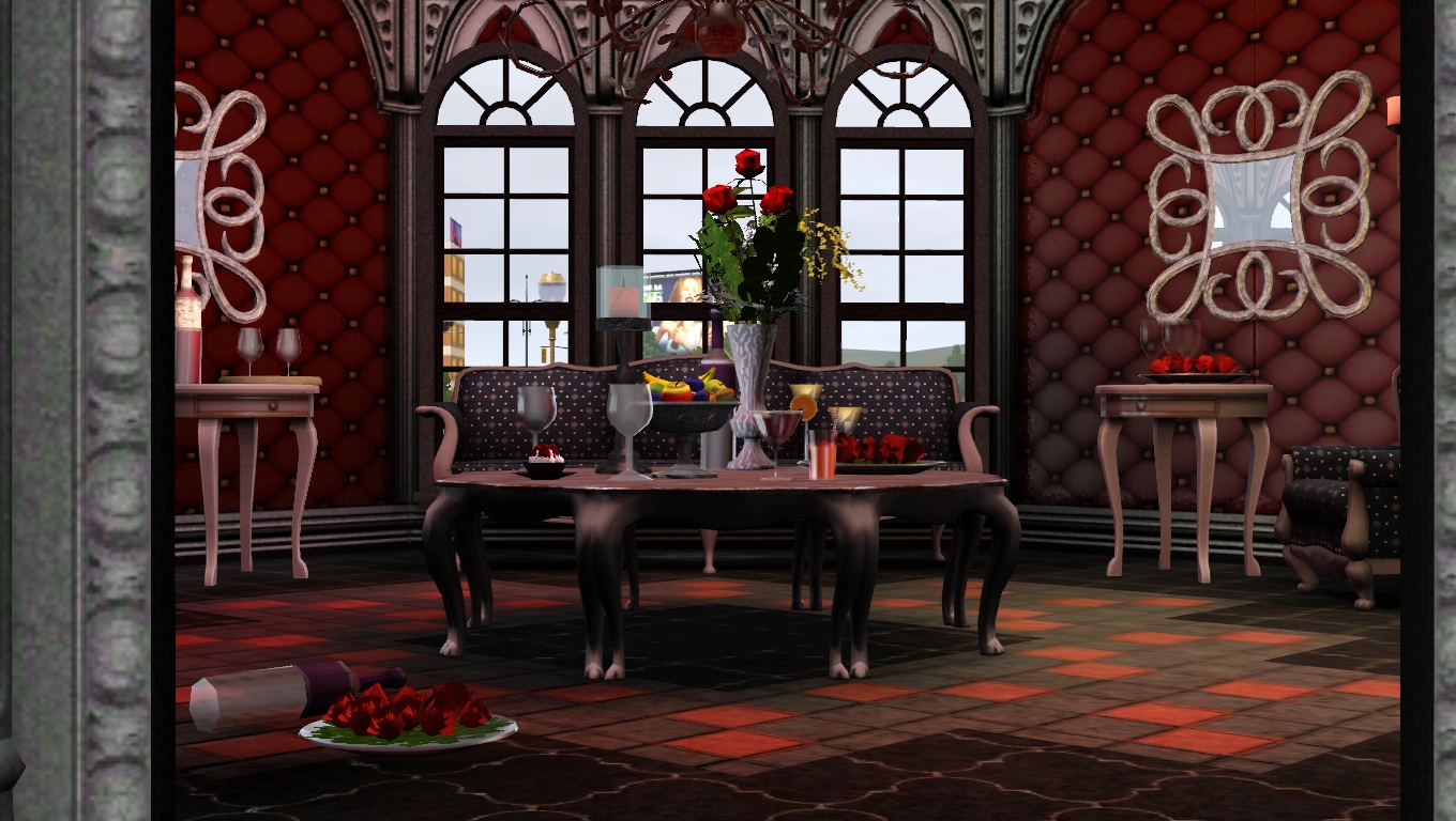 Sims 3 ComfoLife Design Studio: Bloodred Ruby Vampire Lounge: Download