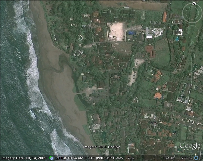 Pollution in Bali from Space: Water Sheds