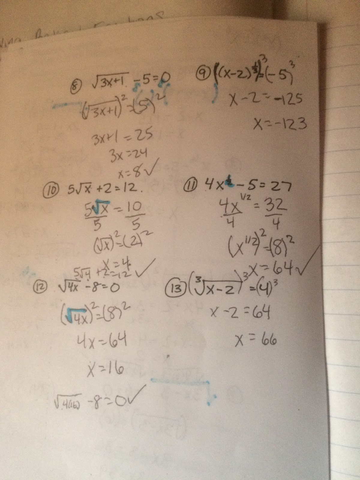 Type-A Mathland: Math II INB: Photo Dump Algebra Units
