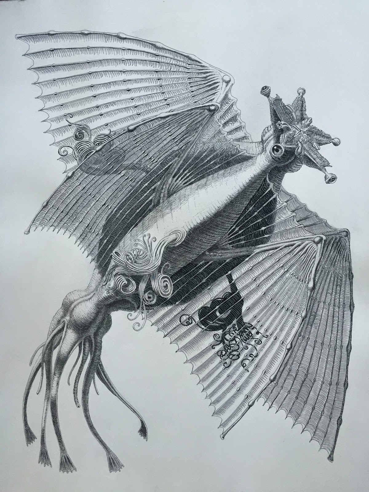 My Vain Doodles: Old Ink Drawing, Elder Thing