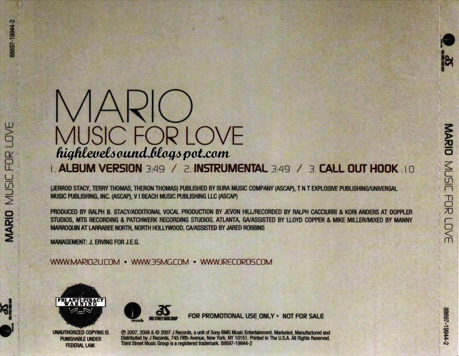 highest level of music: Mario - Music For Love-(Promo_CDS)-2007-hlm