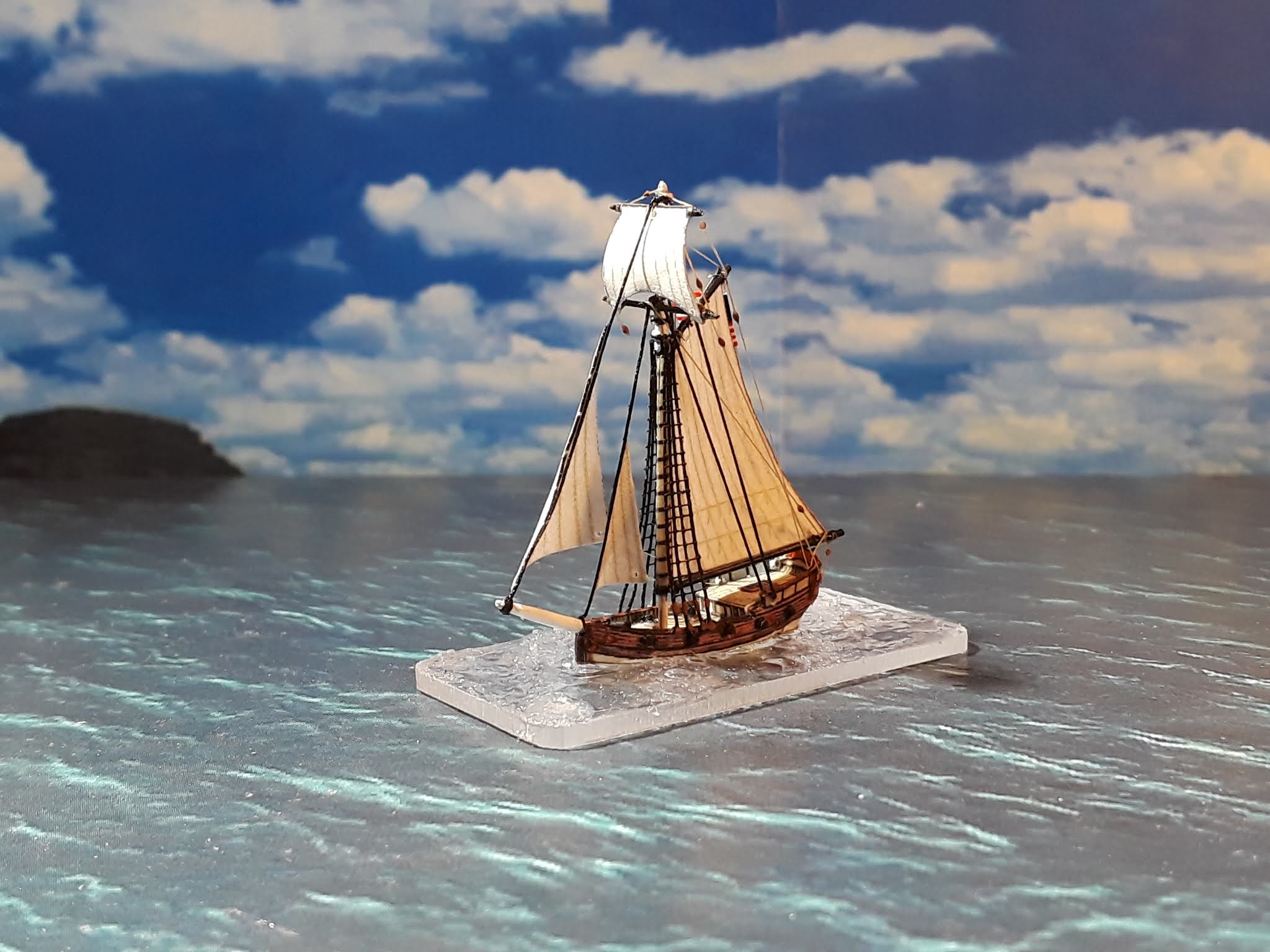 A Miniatures Hobby Room: 1/700 Scale 10 Gun Sloop