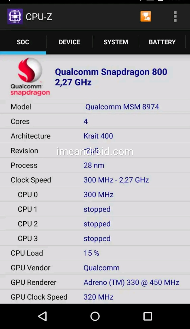 Cek model chipset hp