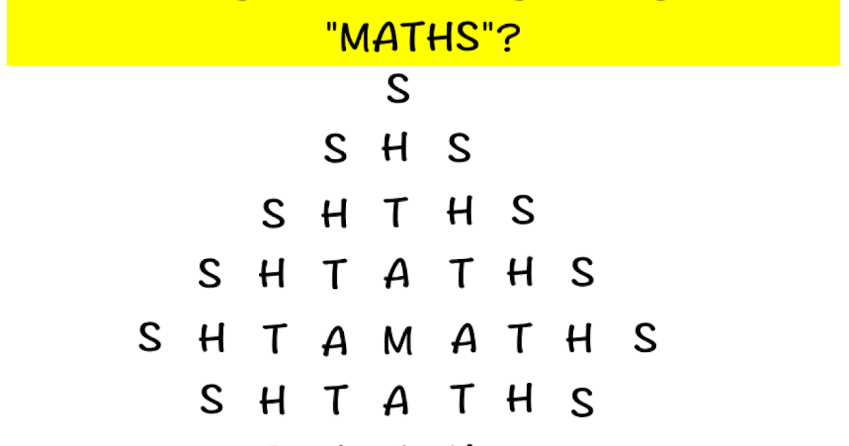 Puzzles and Figures: Rich Tasks 75: "MATHS" Puzzle