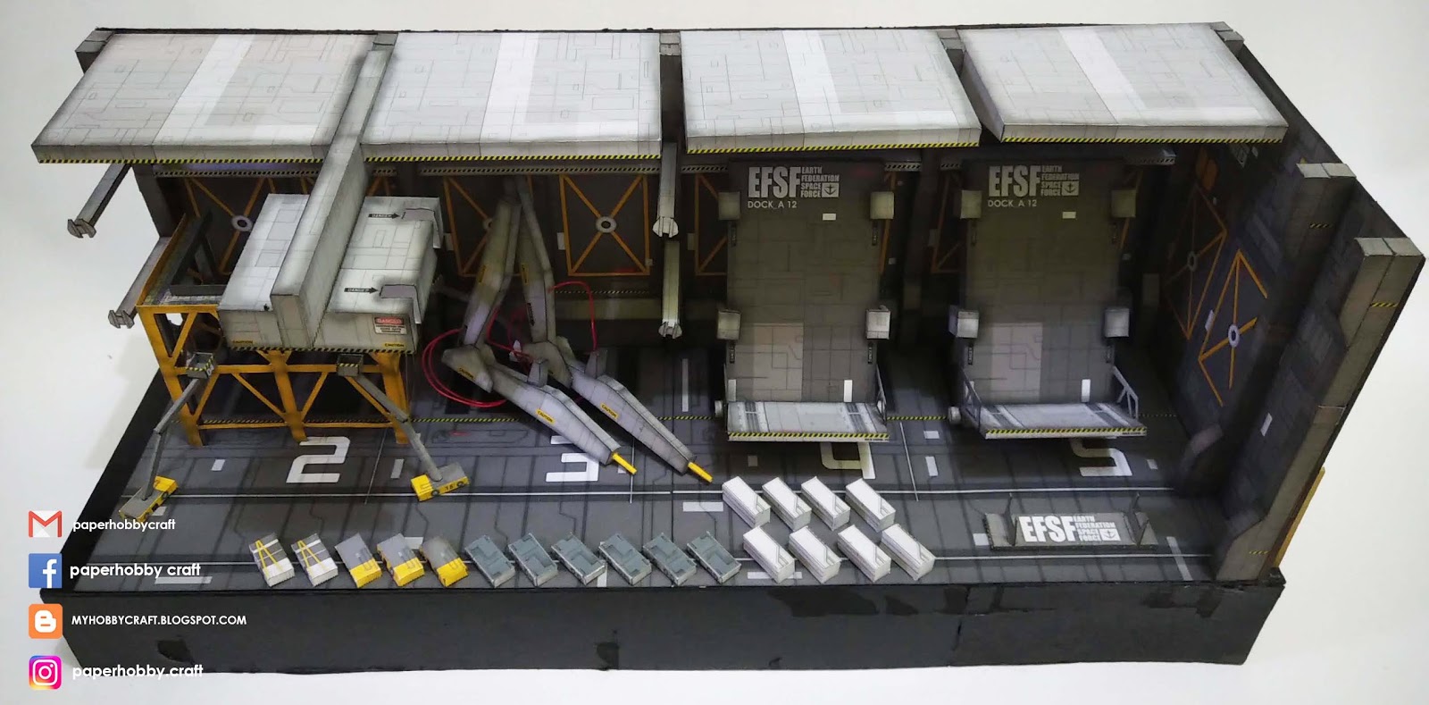 paperhobby: GUNDAM HANGAR 1:144 SCALE PAPERMODEL