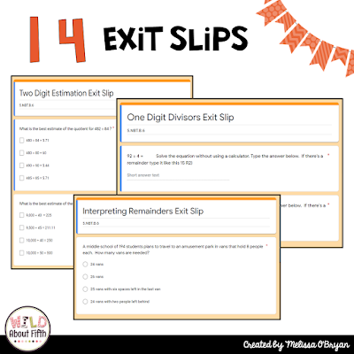 Using Math Exit Slips in Google Classroom | Wild about fifth grade