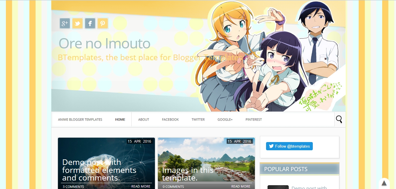 Template anime keren gratis untuk blog part 1 - Ngeblog