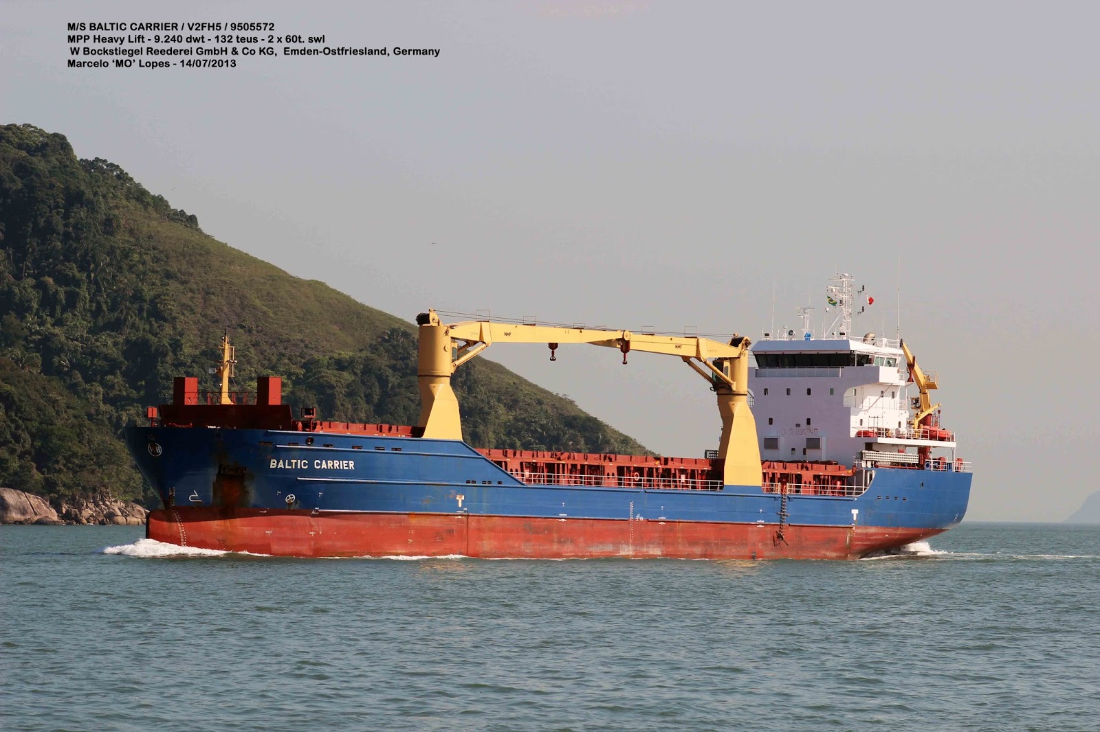 Santos Shiplovers: M/S Baltic Carrier / V2FH5 - Multipurpose Heavy lift ...