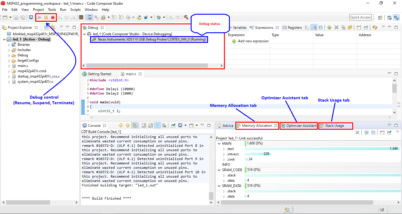 How To Debug and Load Project Using Code Composer Studio | Robotics ...