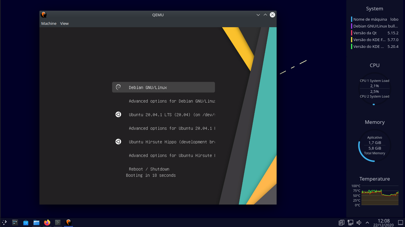 Testar o tema do Grub sem reiniciar o sistema Linux