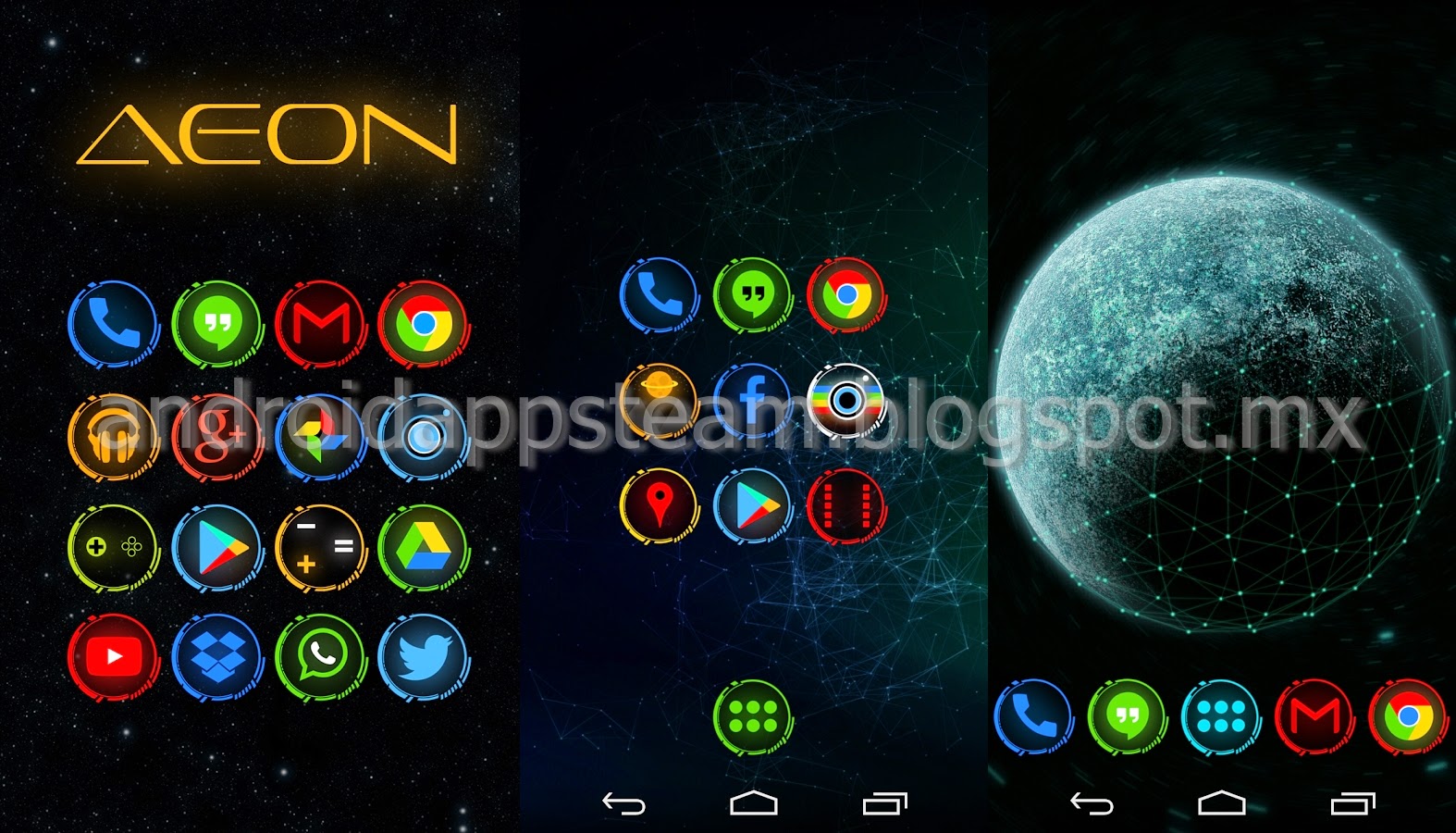 Aplicaciones Android: Aeon - Icon Pack v3.3.6 [Apk]