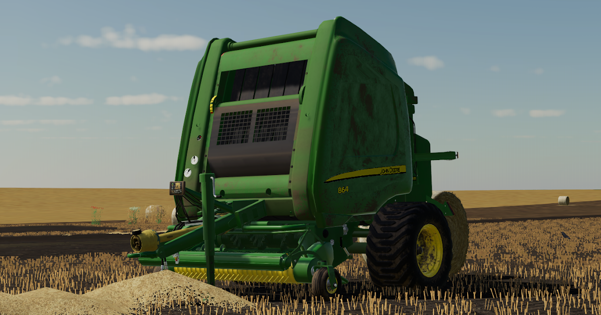 FS19 John Deere 864 Premium Round Baler 1.2 - FS 19 & 22 USA Mods ...