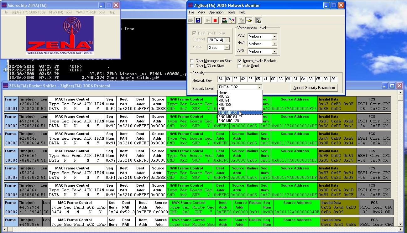 Random Tech Stuff: Using the Microchip ZENA ZigBee/802.15.4 network ...
