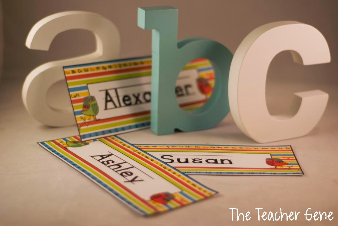 Classroom Freebies Too: Editable Name Plates