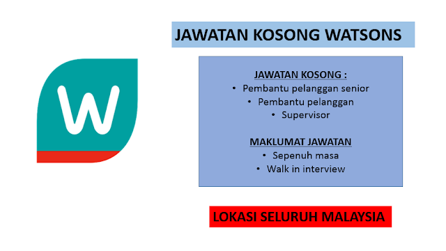 JAWATAN KOSONG DI WATSON