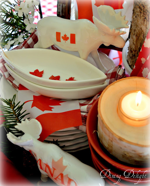 Dining Delight: Canada Day Display in a Tray