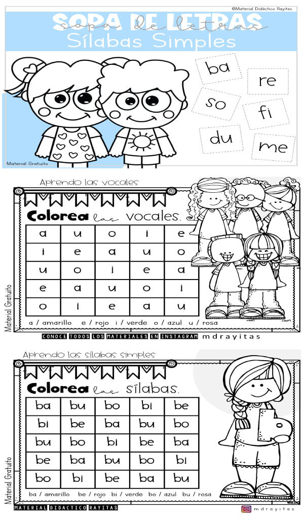Sopa de Letras con Sílabas | Materiales Educativos para Maestras