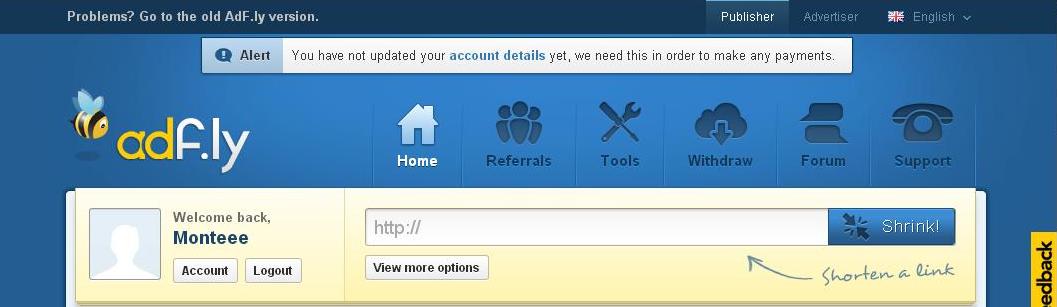 Cara mendaftar di AdFly dan tips mengoptimalkan penghasilan mendapatkan ...