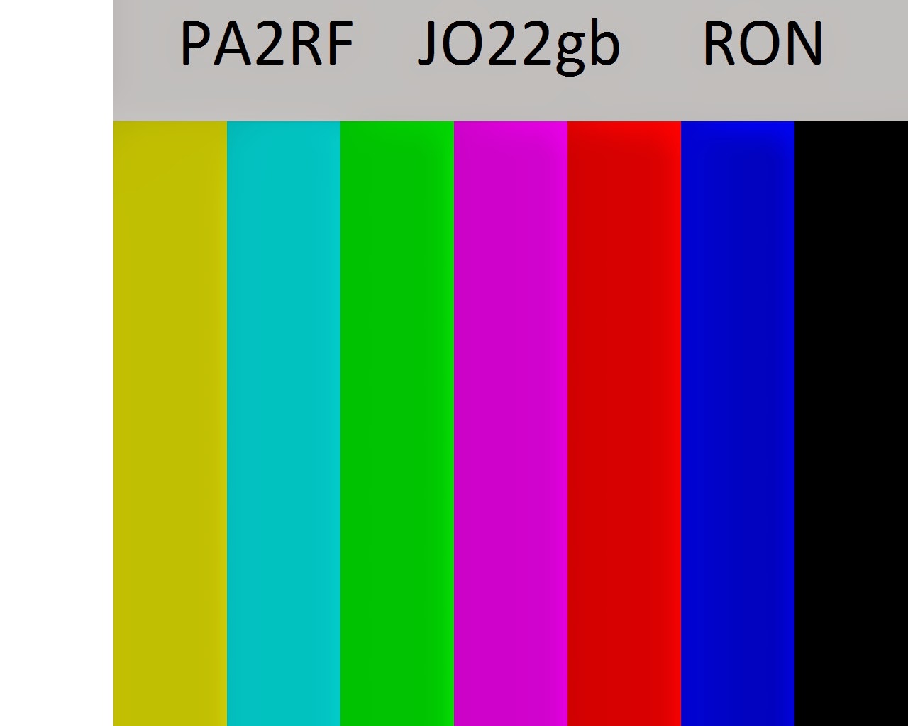 Ron's Radio Corner : Video test patterns