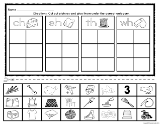 Teachers R US: Digraphs Picture Sort