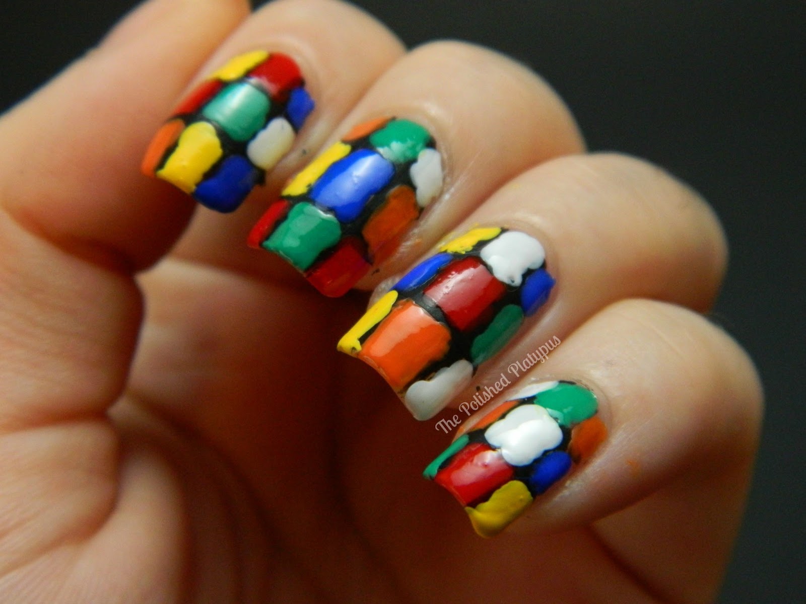 The Polished Platypus: Rubik's Cube Nails