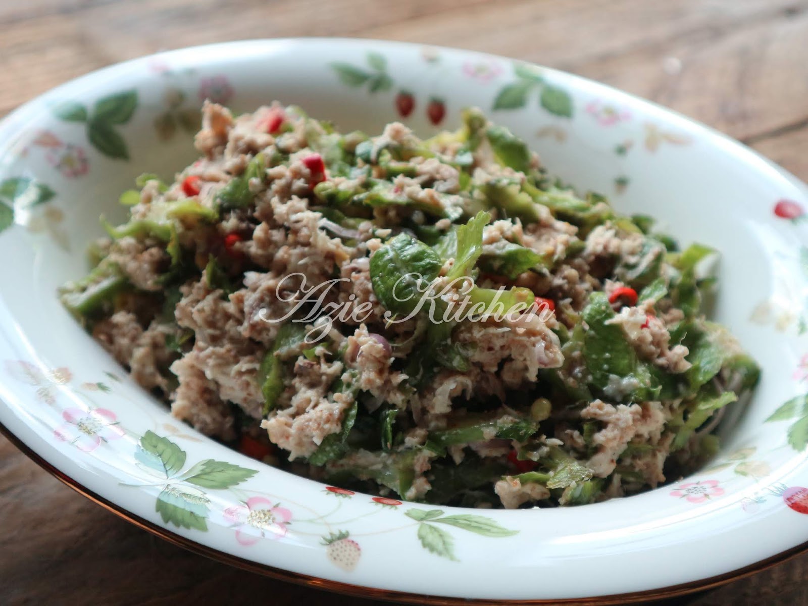 Kerabu Kacang Botol Yang Terlajak Sedap - Azie Kitchen