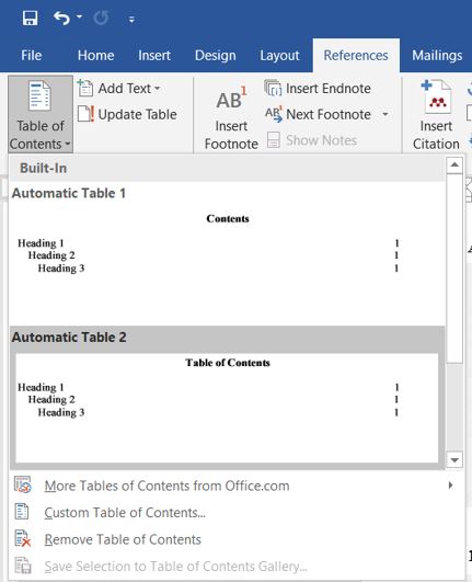Cara buat table of content dalam Microsoft Word - Nothing to Somethings