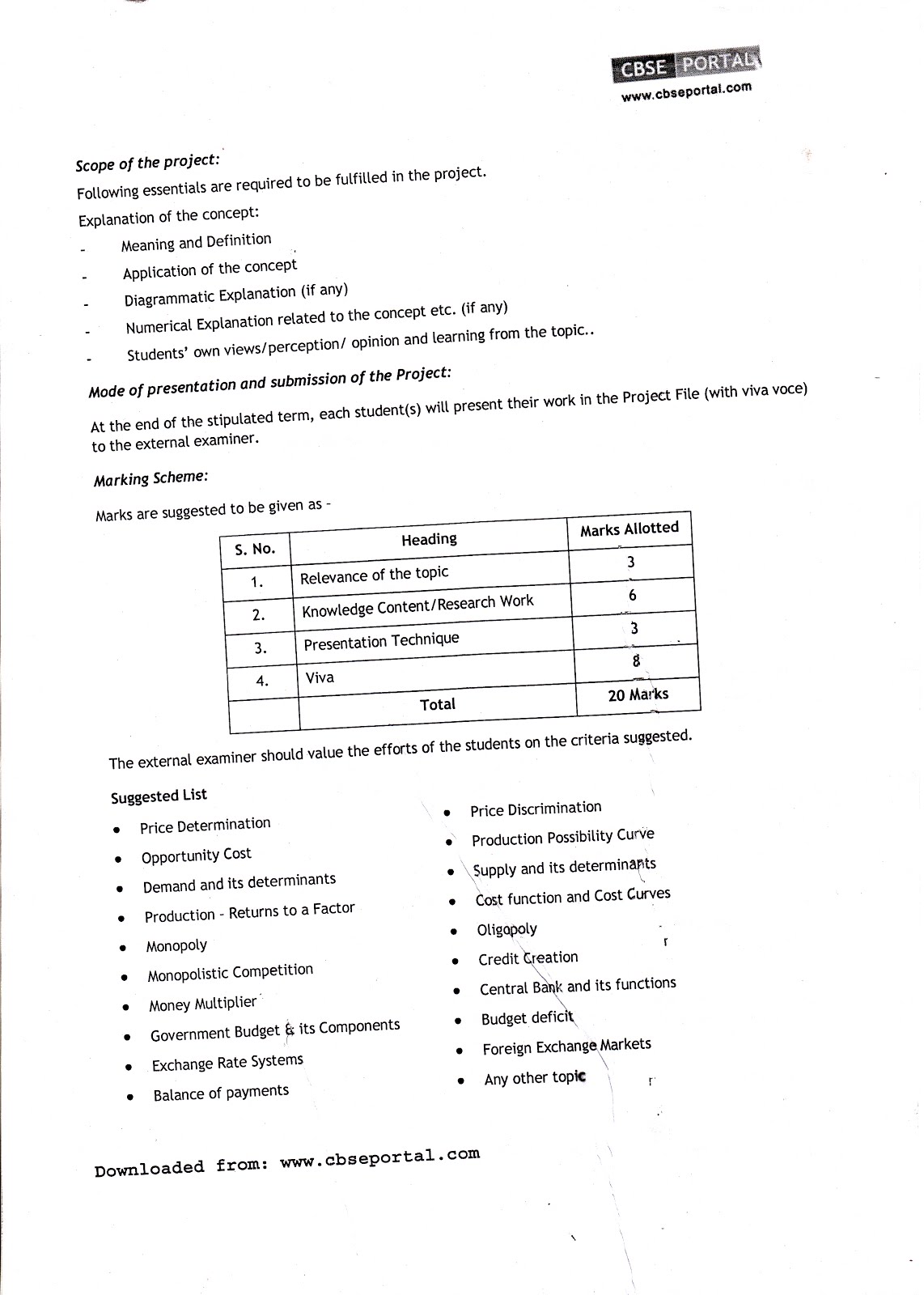 Eco.edu: CBSE INTRODUCE PROJECT FOR CLASS XII ECONOMICS FROM SESSION ...