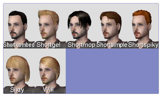 Simthing for Everyone: Base Game Default Hair - Index and Phase 1