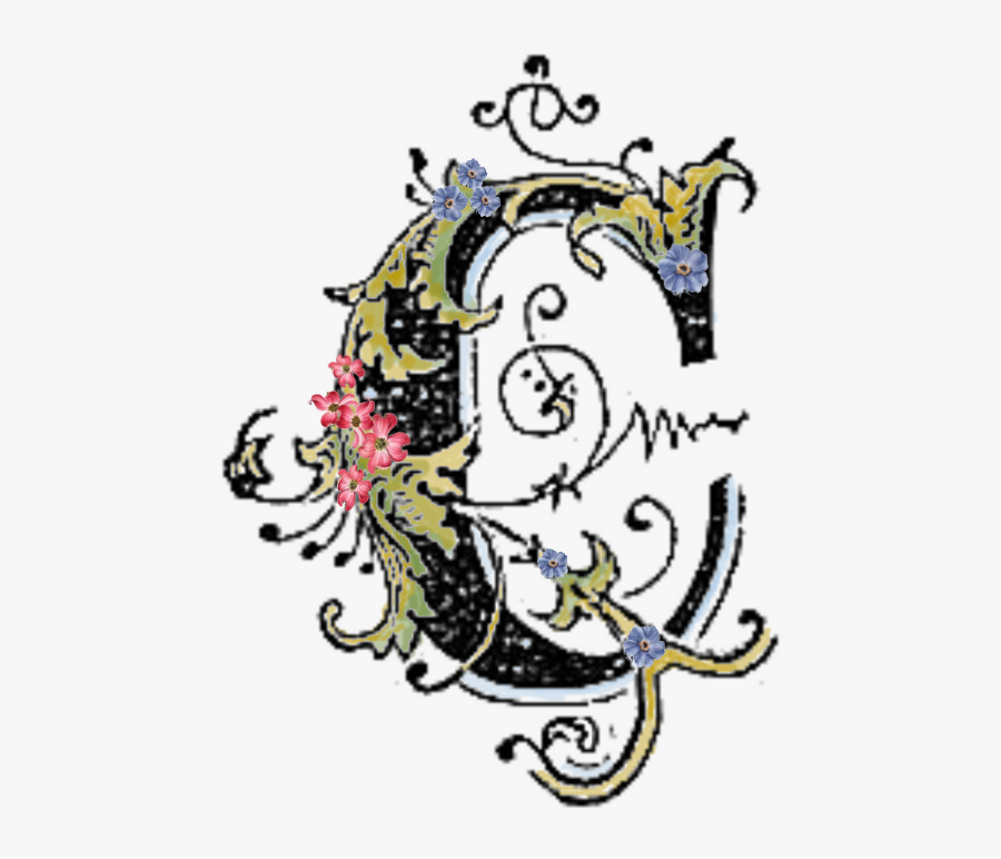 Decorative Letter C Clipart - Birthday Letter