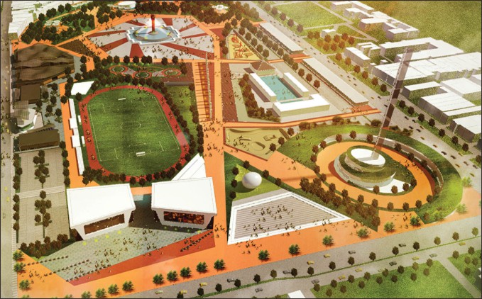 Desain Taman Tegalega dengan Konsep Revive, Future Spark - Arsimedia