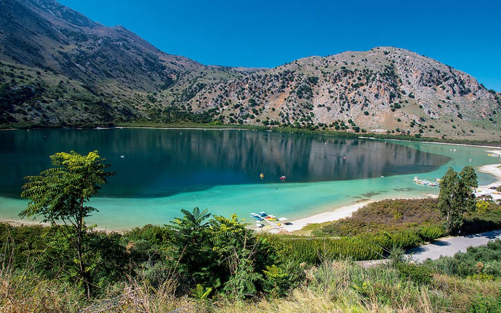 The legends about Lake Kournas in Crete