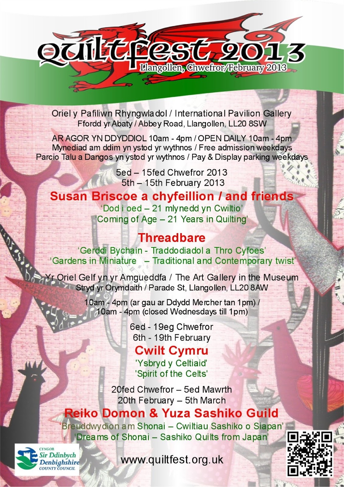 sashiko and other stitching: Quiltfest 2013 - flyers