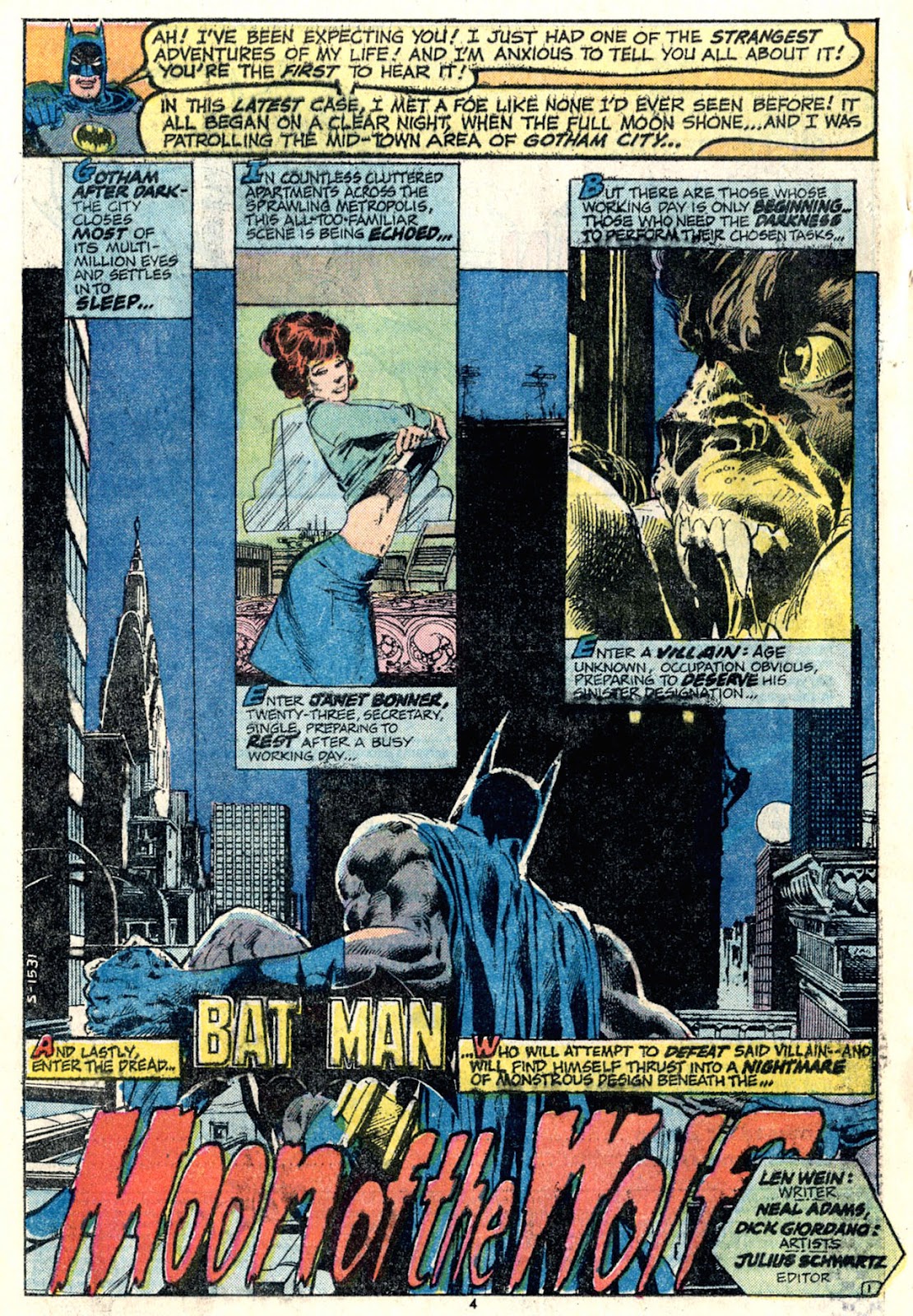 Diversions of the Groovy Kind: Making a Splash: Neal Adams' Batman