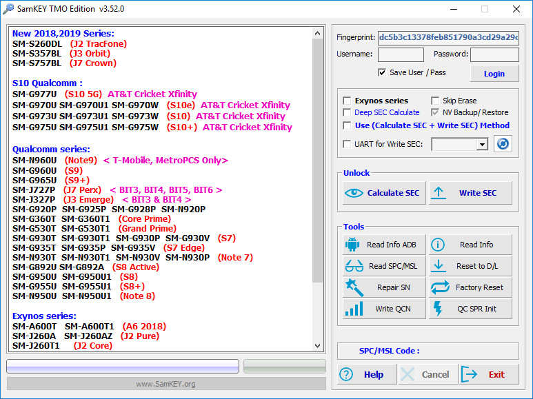 SamKEY TMO Edition v3.52.0 Released ★★★ J260A J260AZ ALL BIT ALL ...