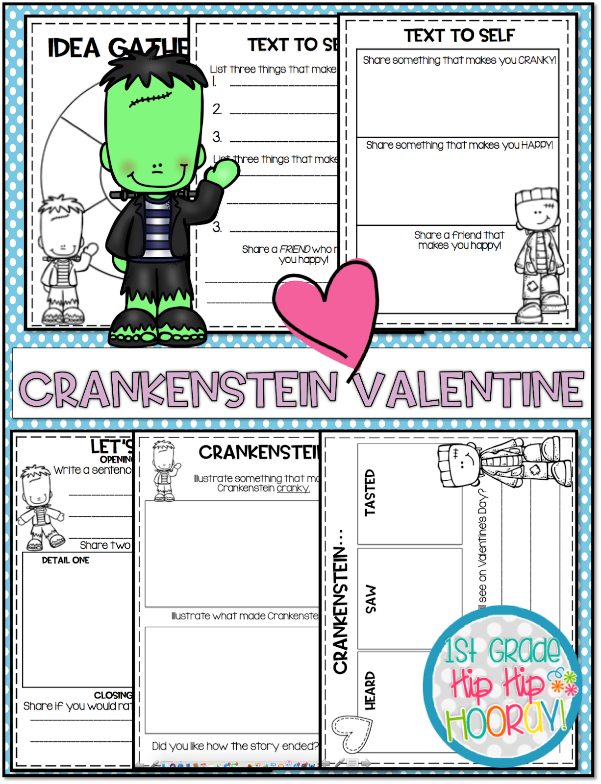1st Grade Hip Hip Hooray!: Crankenstein Valentine
