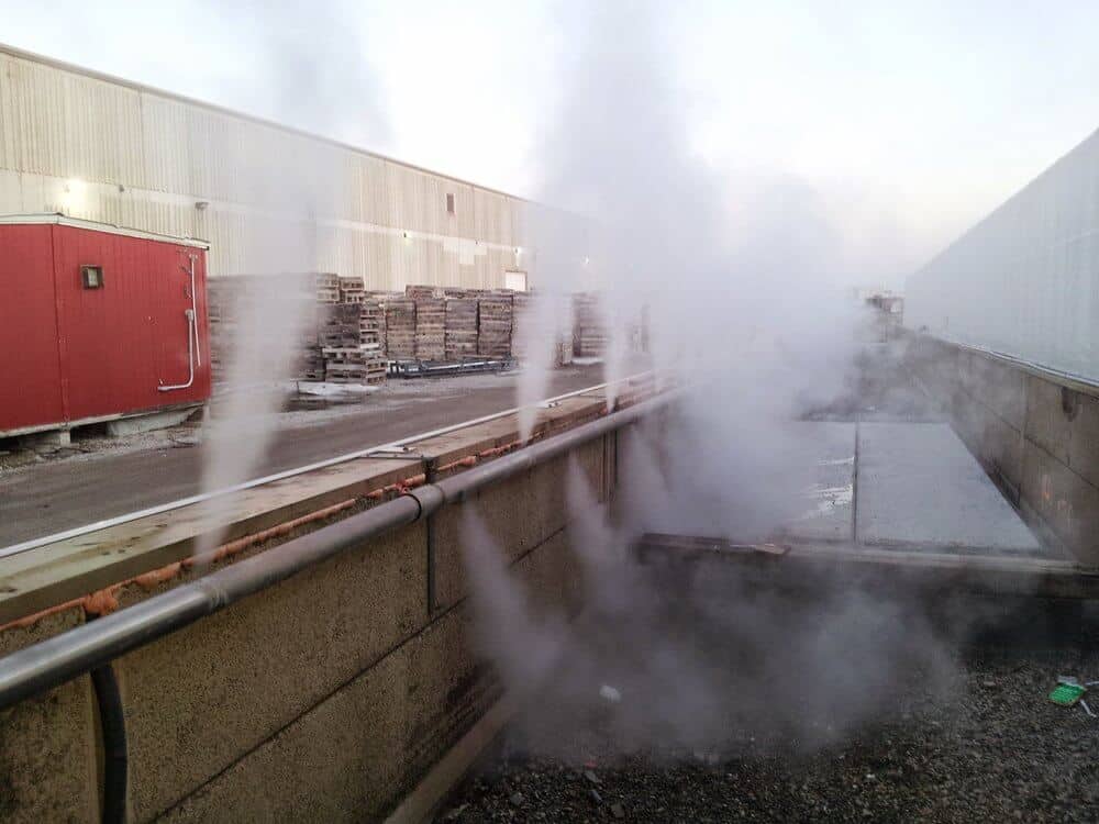 Steam curing of concrete